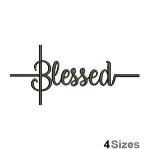 Blessed - Machine Embroidery Design - 4 Sizes, Religious Embroidery ...