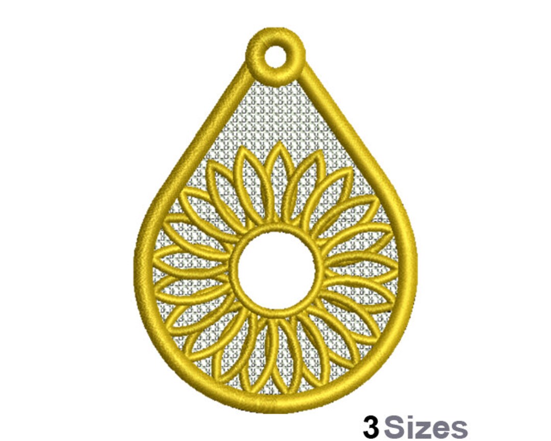 FSL Flower Machine Embroidery Design - 3 Sizes, Freestanding Lace ...