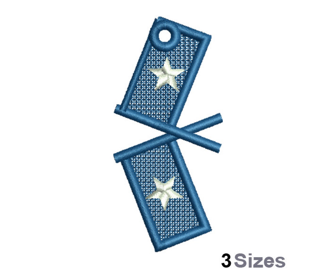 FSL Patriotic Flags Machine Embroidery Design 3 Sizes, Freestanding ...