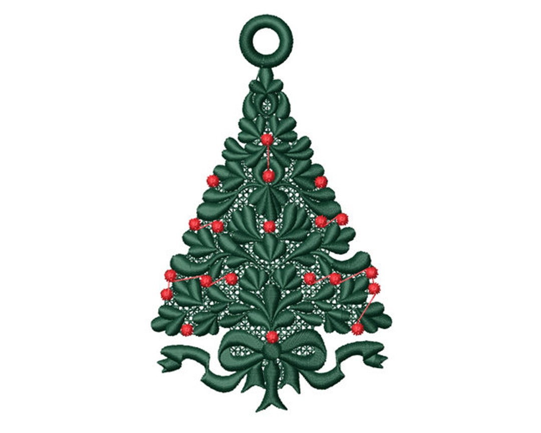 FSL Christmas Tree Machine Embroidery Design - Freestanding Lace ...