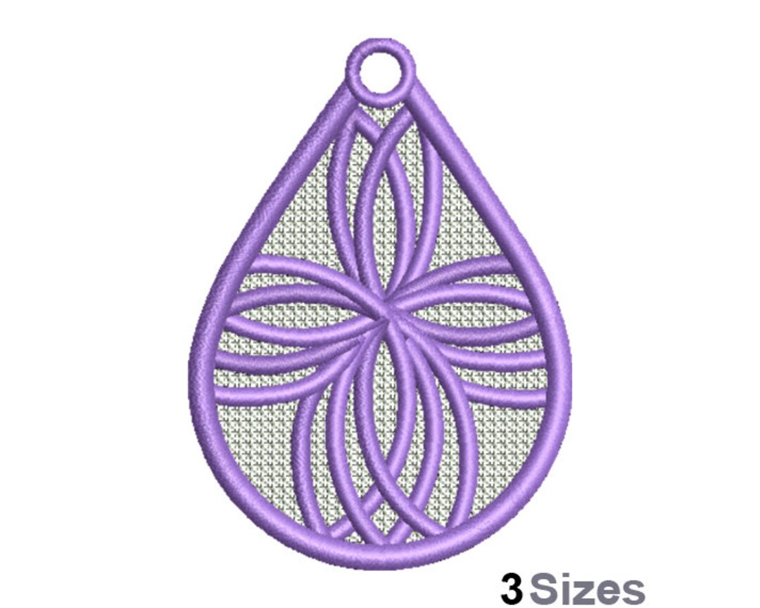 FSL Floral Machine Embroidery Design - 3 Sizes, Freestanding Lace ...