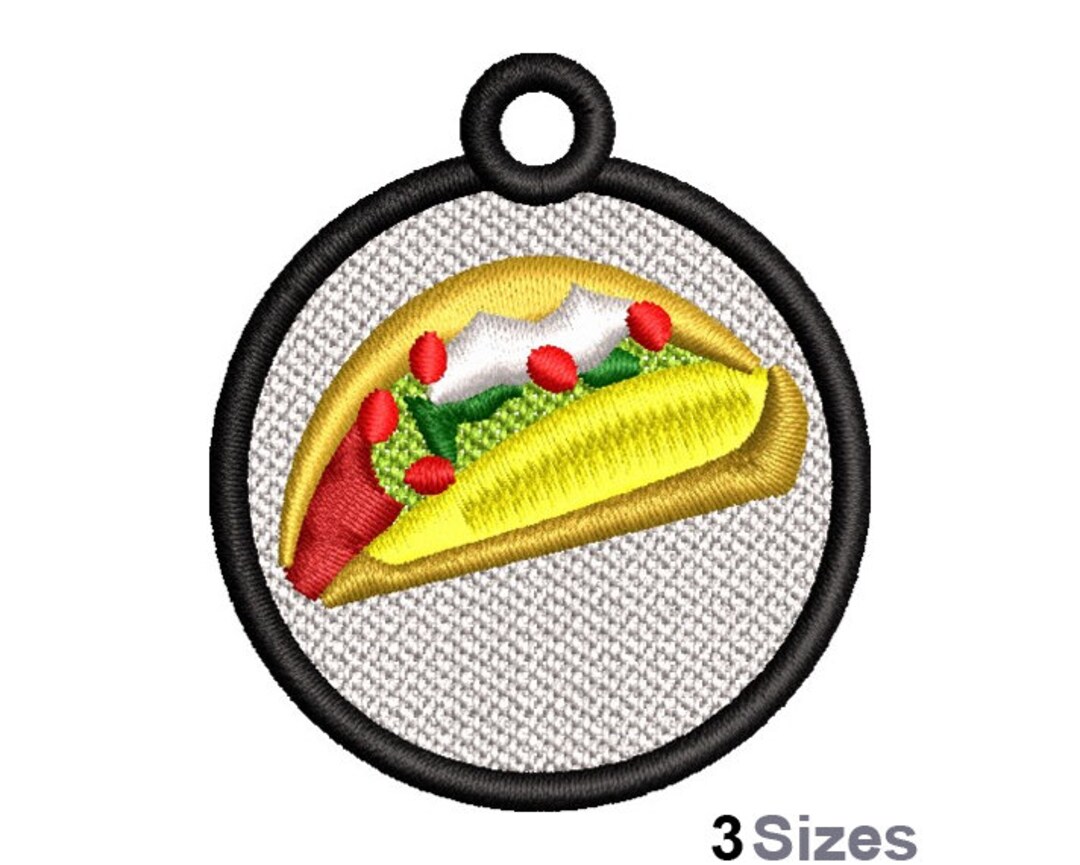 FSL Taco Machine Embroidery Design 3 Sizes, Freestanding Lace Earring ...