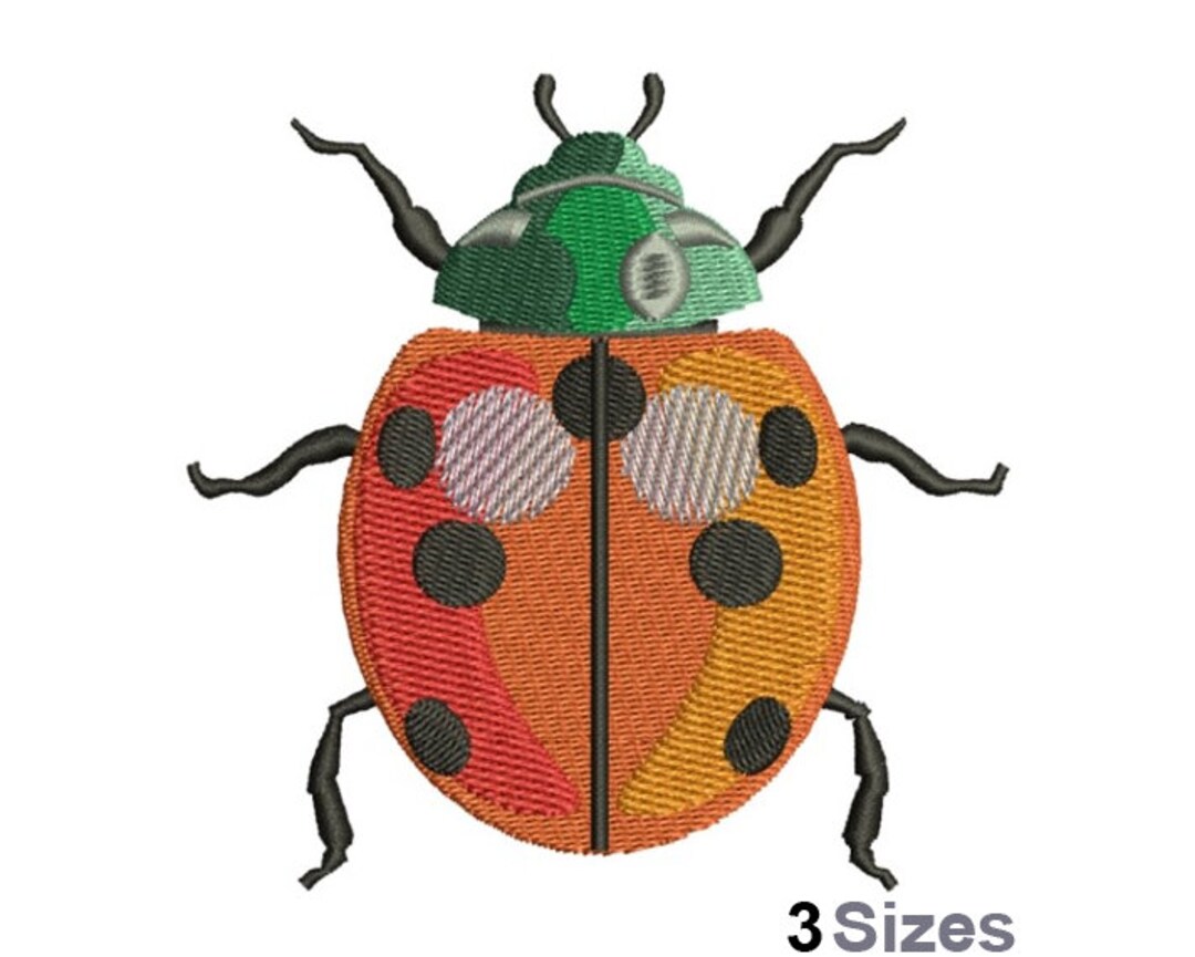 Ladybug - Machine Embroidery Design - 3 Sizes, Ladybird Beetle ...