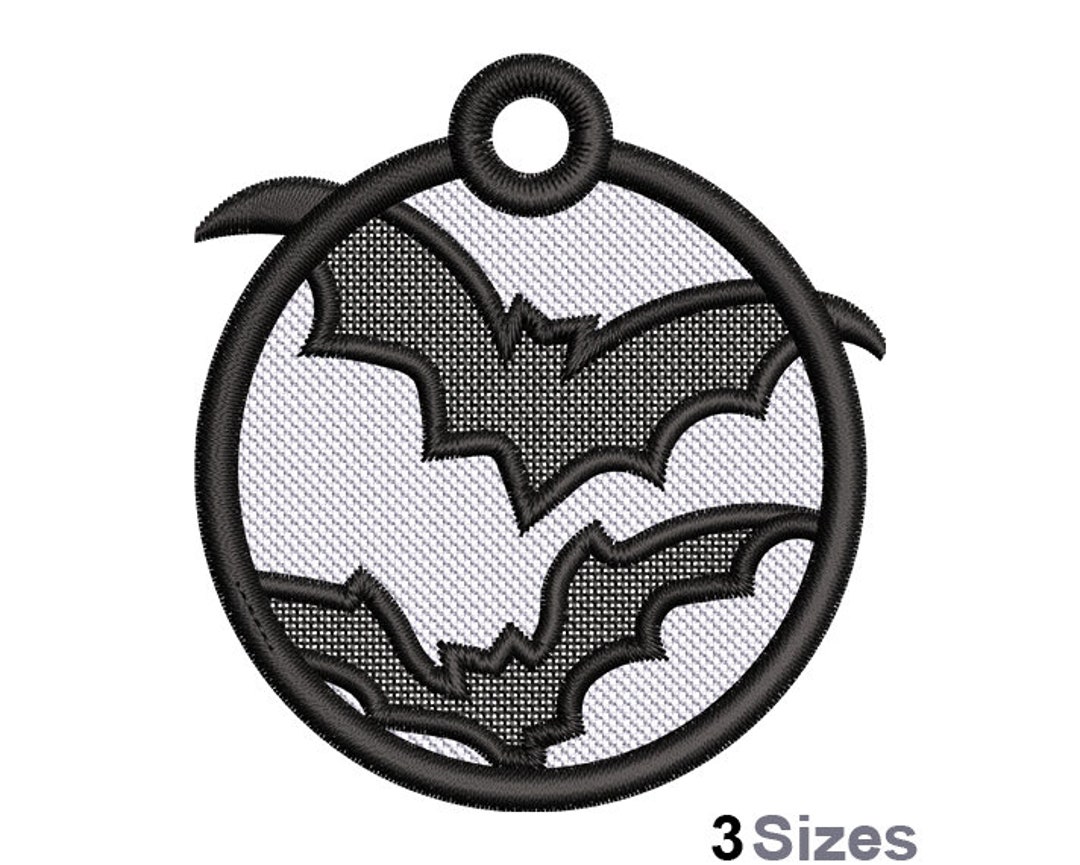 FSL Halloween Bats Machine Embroidery Design - 3 Sizes, Freestanding ...