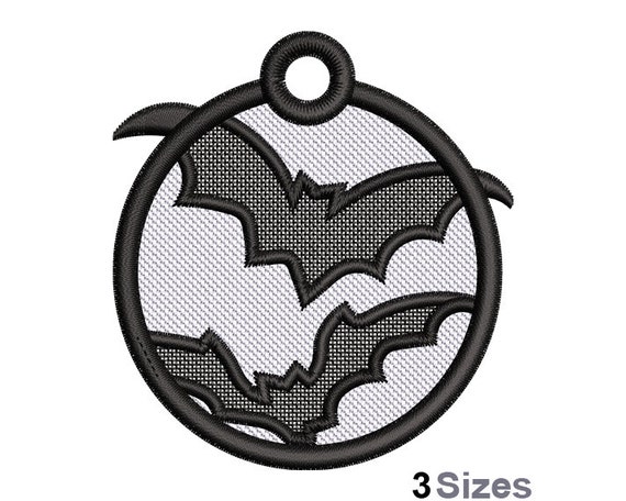 FSL Halloween Bats Machine Embroidery Design 3 Sizes - Etsy