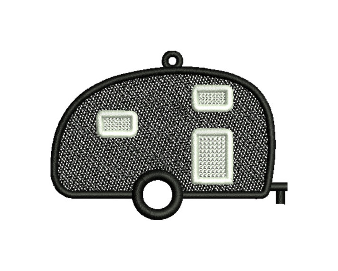 FSL RV Camper Ornament Machine Embroidery Design - 3 Sizes ...