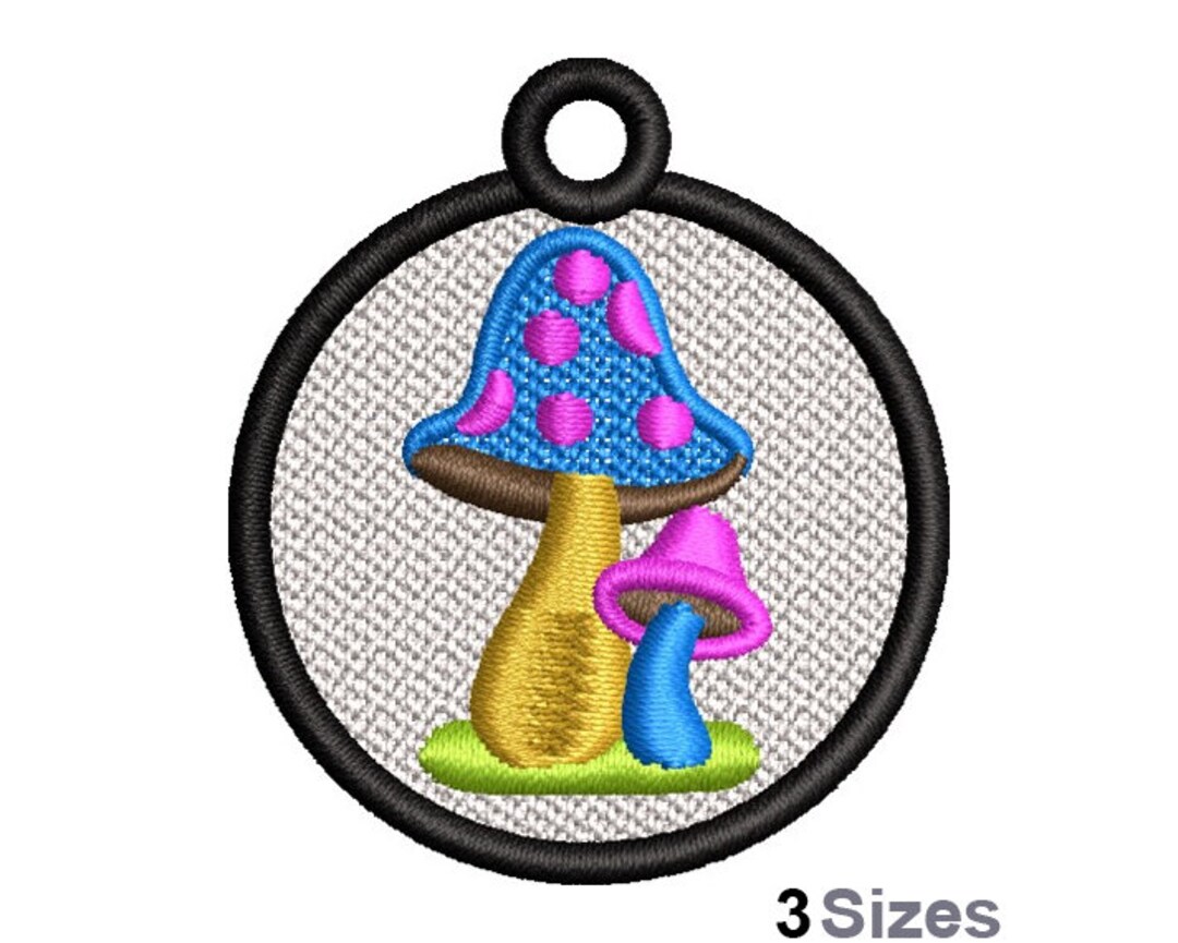 FSL Mushrooms - Machine Embroidery Design - 3 Sizes, Freestanding Lace ...