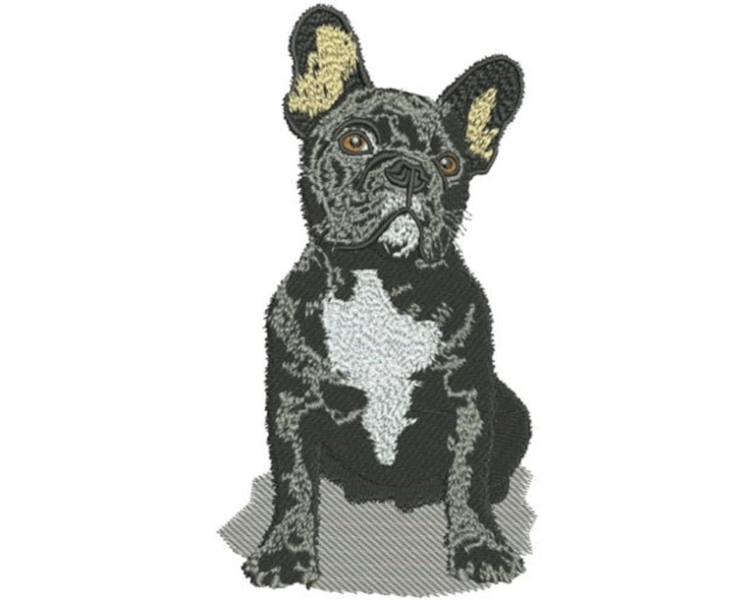 French Bulldog - Machine Embroidery Design, Frenchie Embroidery Pattern ...