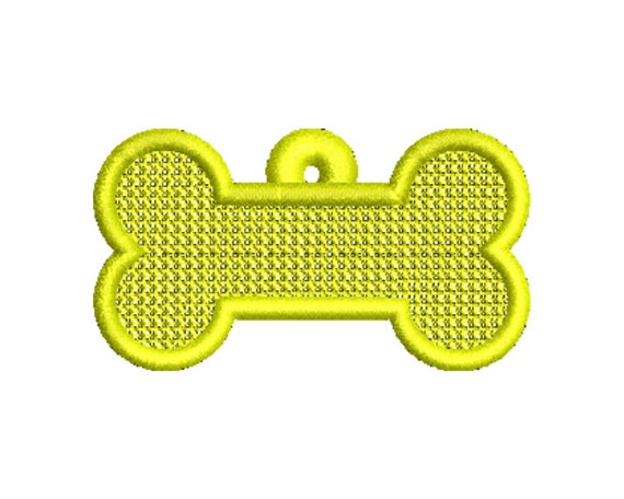 FSL Dog Bone Machine Embroidery Design 3 Sizes Freestanding | Etsy