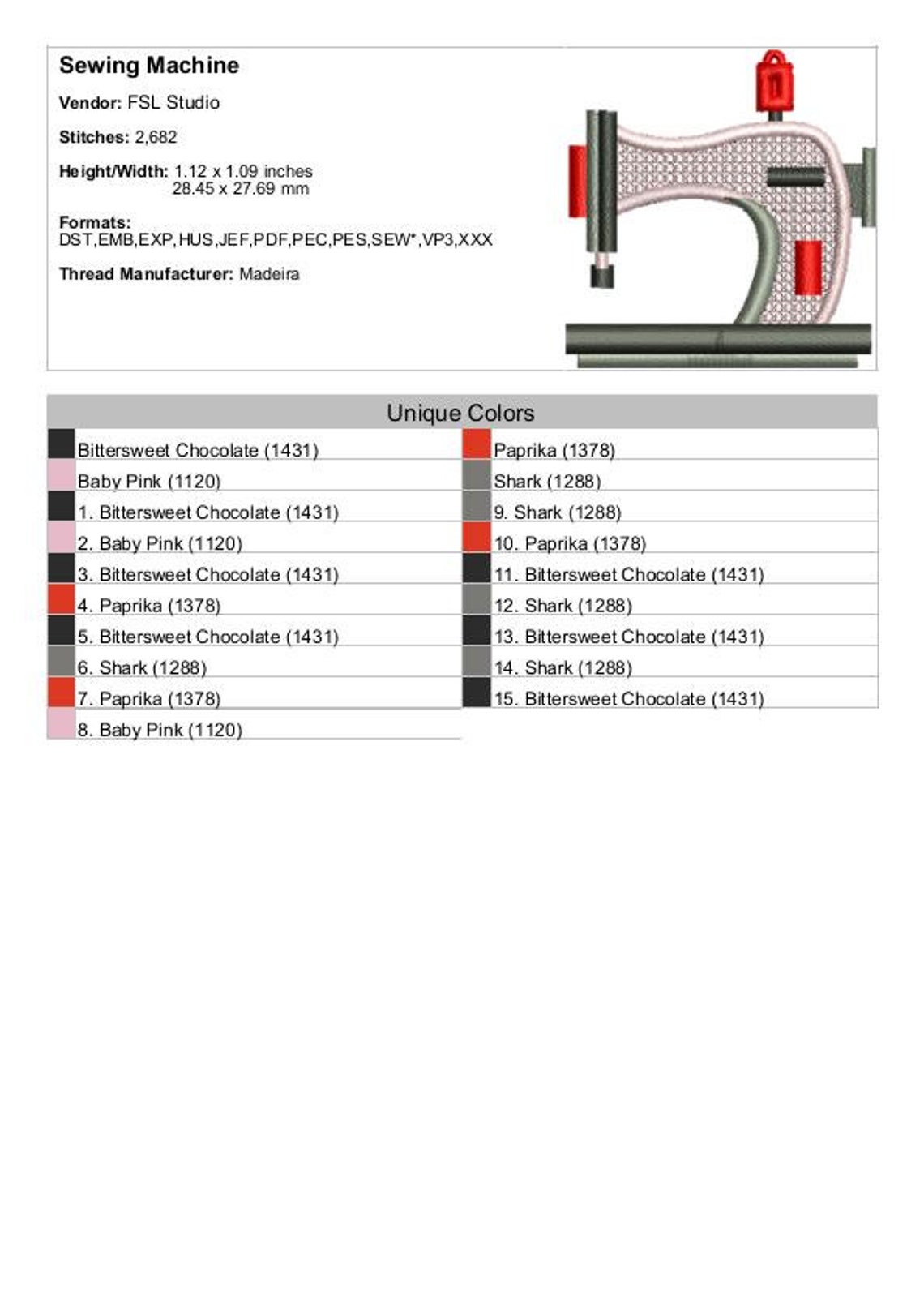 FSL Sewing Machine Embroidery Design 3 Sizes Freestanding | Etsy