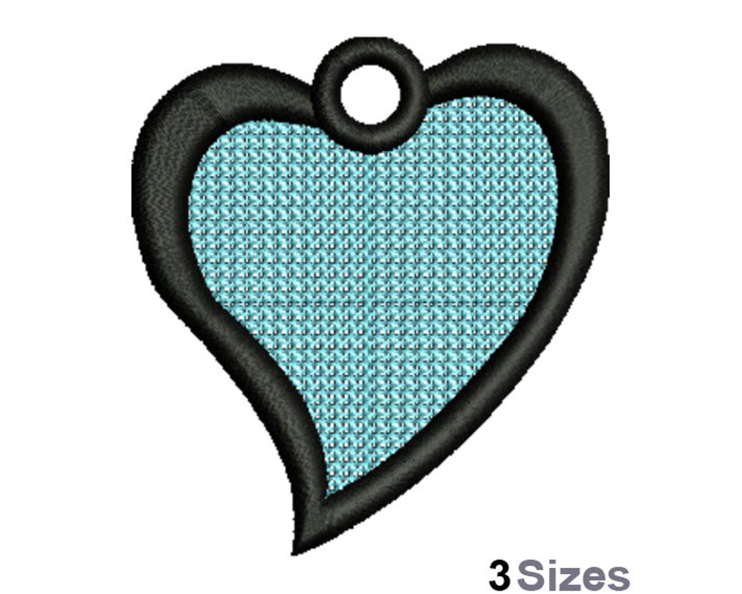 FSL Heart Machine Embroidery Design - 3 Sizes, Freestanding Lace ...