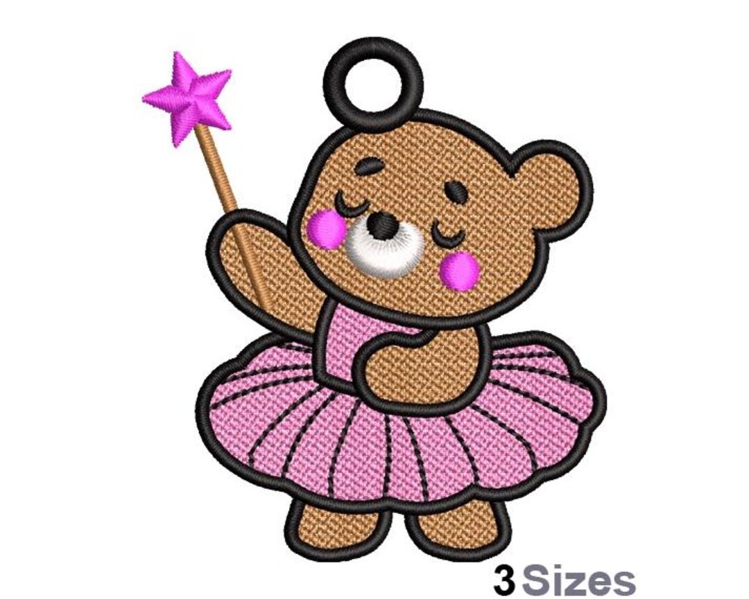 FSL Magical Bear Ballerina - Machine Embroidery Design - 3 Sizes ...