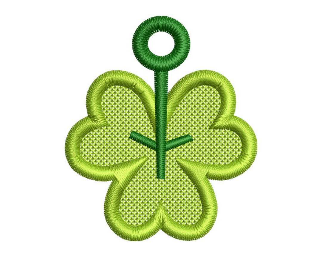 FSL Shamrock Machine Embroidery Design 3 Sizes, Irish Clover Ornament ...