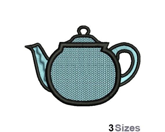 FSL Teapot Machine Embroidery Design 3 Sizes Freestanding - Etsy