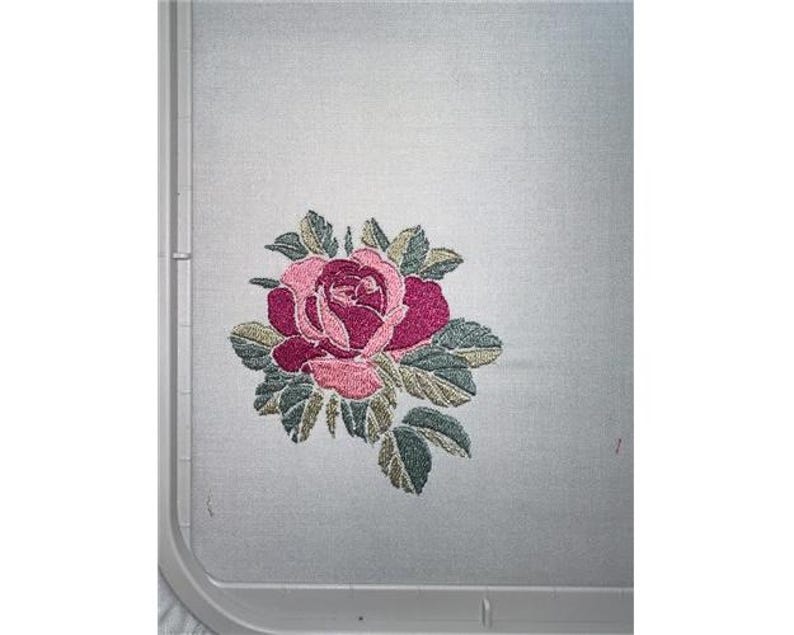 Red Rose - Machine Embroidery Design - 3 Sizes, Realistic Rose With ...