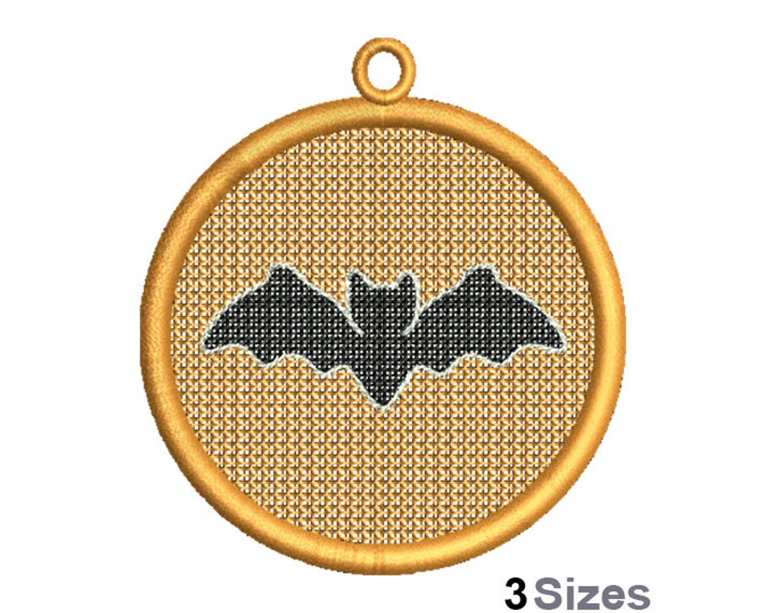 FSL Bat Machine Embroidery Design 3 Sizes, Freestanding Lace Earring ...