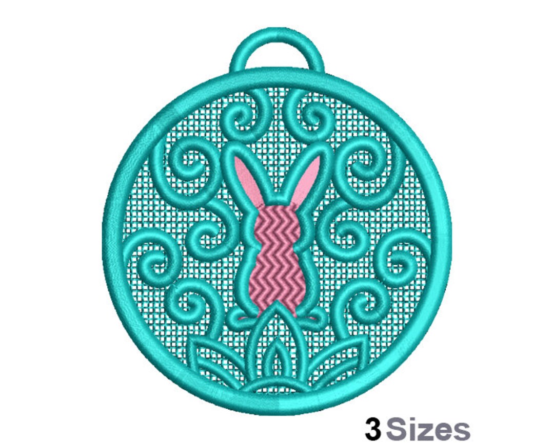 FSL Easter Bunny - Machine Embroidery Design - 4 Sizes, Freestanding ...