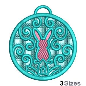FSL Easter Bunny - Machine Embroidery Design - 4 Sizes, Freestanding ...