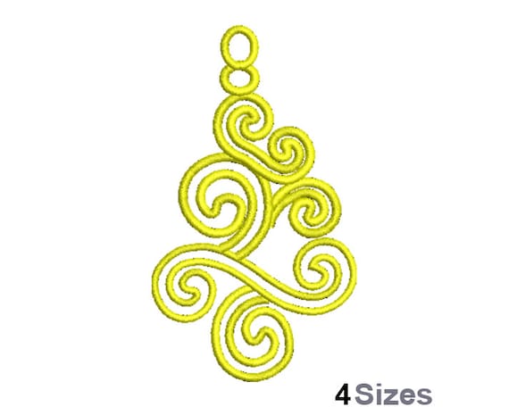 FSL Swirls Machine Embroidery Design 4 Sizes Freestanding - Etsy