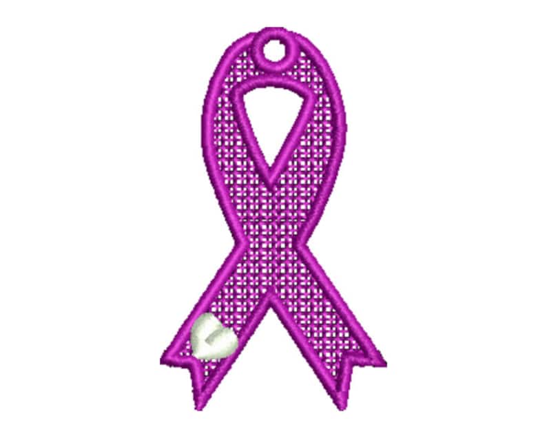 FSL Purple Hope Ribbon Machine Embroidery Design - 3 Sizes ...