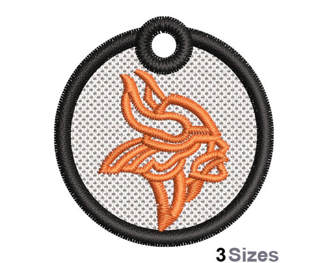 FSL Viking Head Machine Embroidery Design - 2 Sizes, Freestanding Lace ...