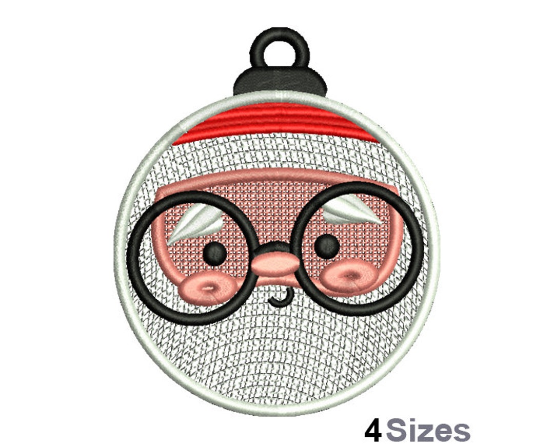 FSL Kawaii Santa Claus - Machine Embroidery Design - 4 Sizes ...