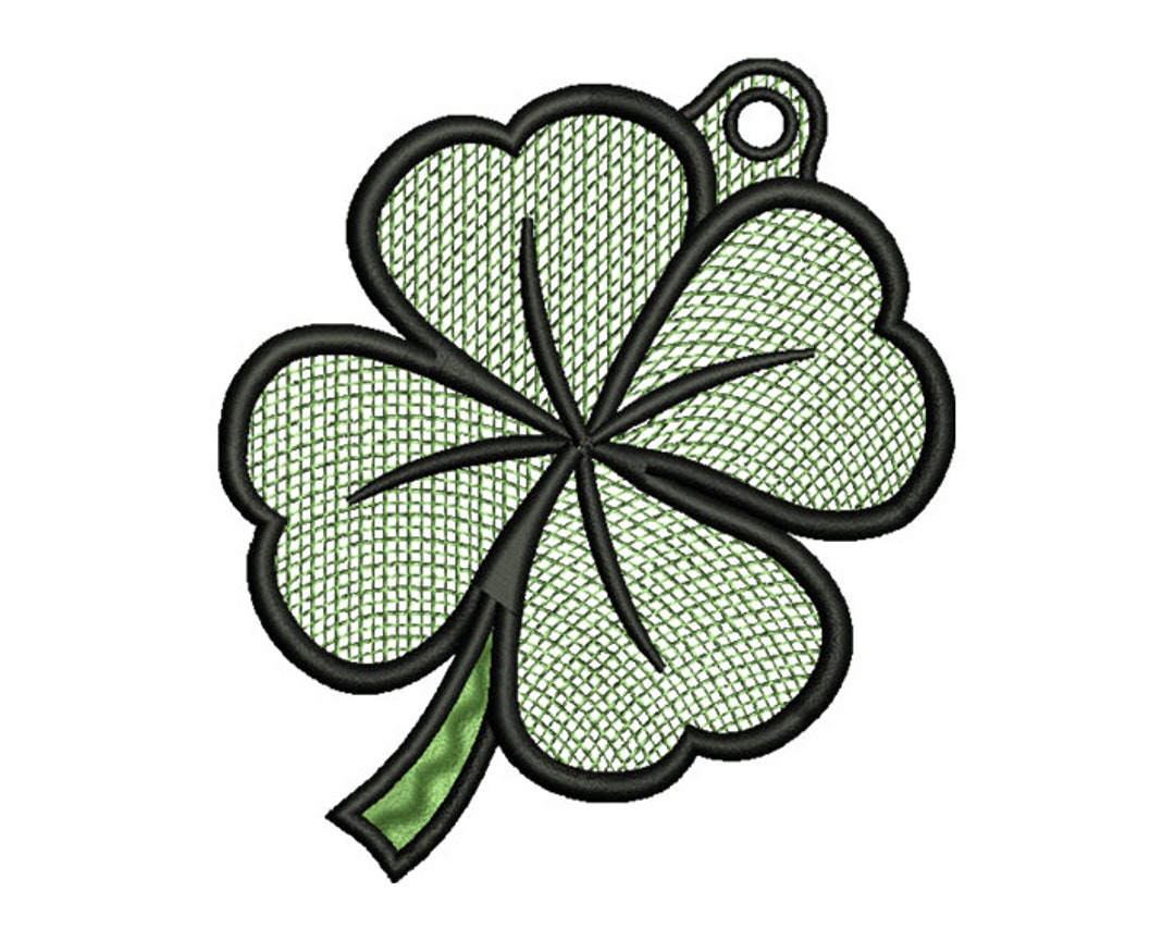 FSL Shamrock Machine Embroidery Design - 4 Sizes, Freestanding Lace ...