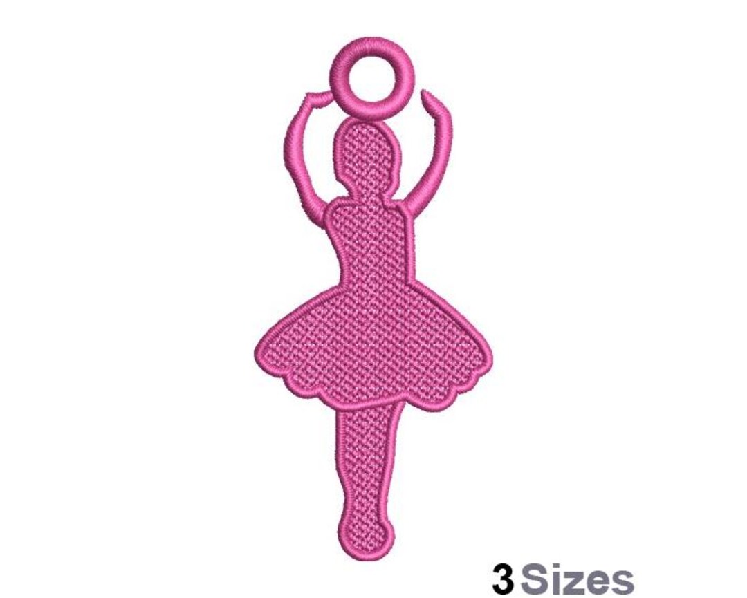 FSL Ballerina Silhouette - Machine Embroidery Design - 3 Sizes ...