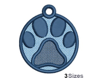FSL Dog Paw Prints Machine Embroidery Design 3 Sizes - Etsy