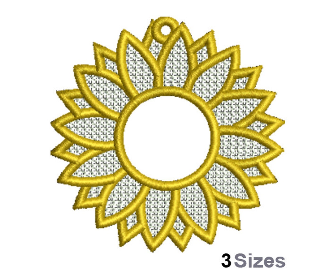 FSL Floral Machine Embroidery Design - 3 Sizes, Freestanding Lace ...