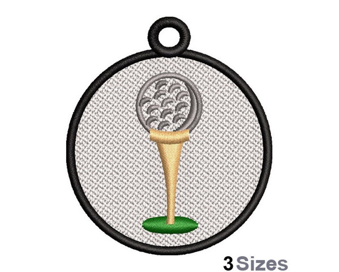 FSL Golf Ball on Tee - Machine Embroidery Design - 3 Sizes ...