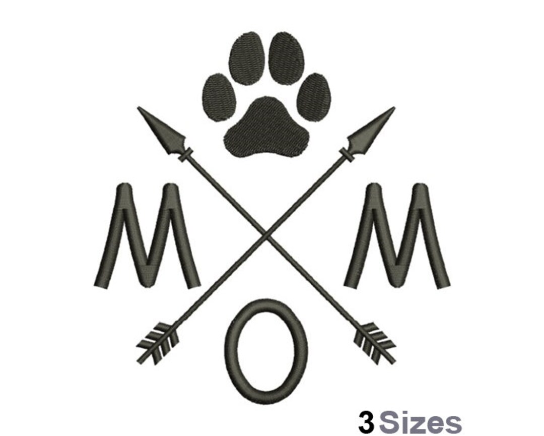 Dog Mom - Machine Embroidery Design - 3 Sizes, Dog Mother Embroidery ...
