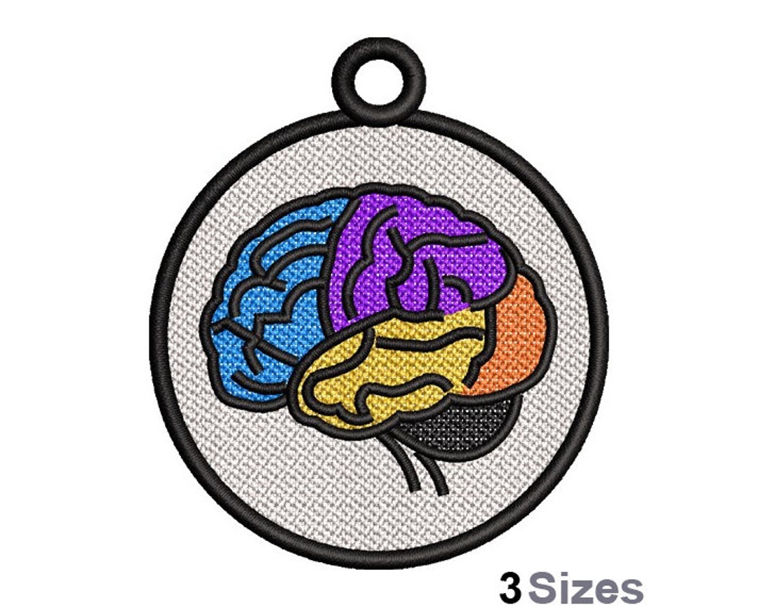 FSL Colorful Human Brain Machine Embroidery Design 3 - Etsy
