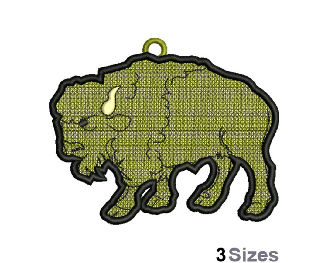 FSL Buffalo Machine Embroidery Design - 3 Sizes, Freestanding Lace ...