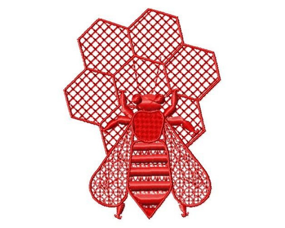 FSL Beehive Machine Embroidery Design 3 Sizes, Freestanding Lace ...