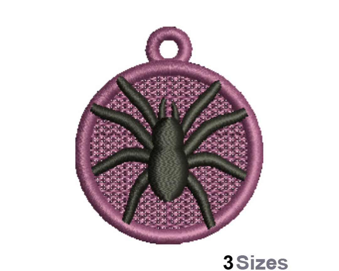 FSL Spider Machine Embroidery Design 3 Sizes, Freestanding Lace Earring ...