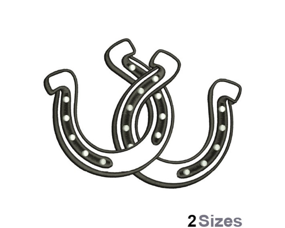 Double Horseshoe - Machine Embroidery Design - 2 Sizes, Horseshoes ...
