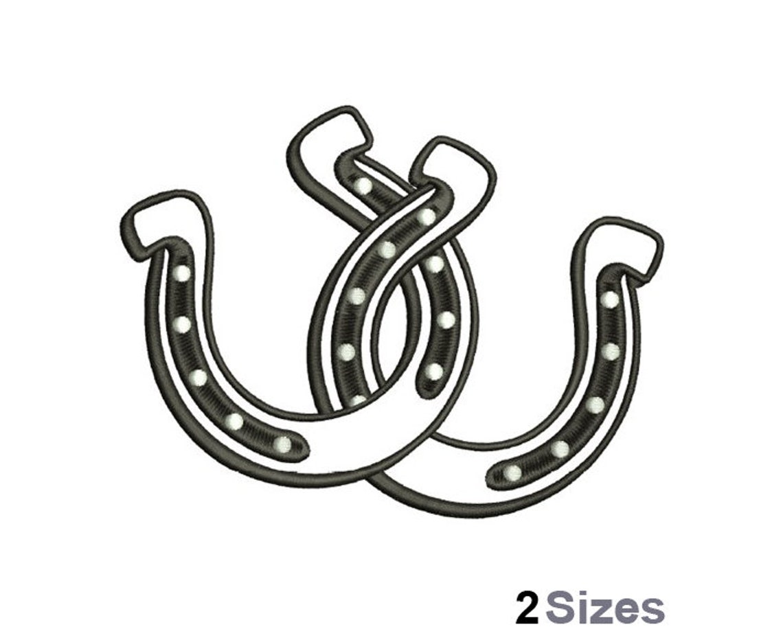 Double Horseshoe - Machine Embroidery Design - 2 Sizes, Horseshoes ...