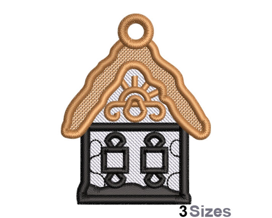 FSL House Machine Embroidery Design 3 Sizes, Freestanding Lace ...