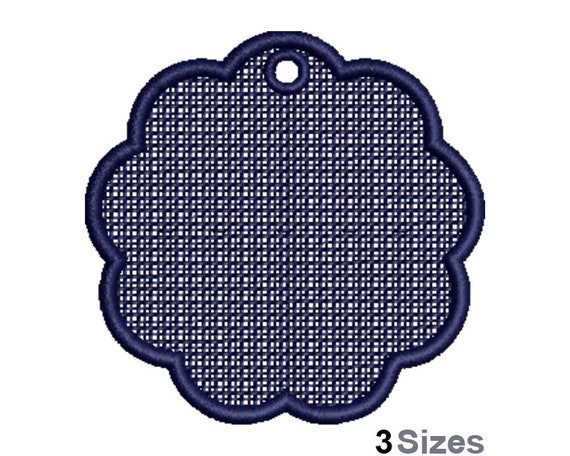 FSL Scalloped Circle Machine Embroidery Design 3 Sizes - Etsy