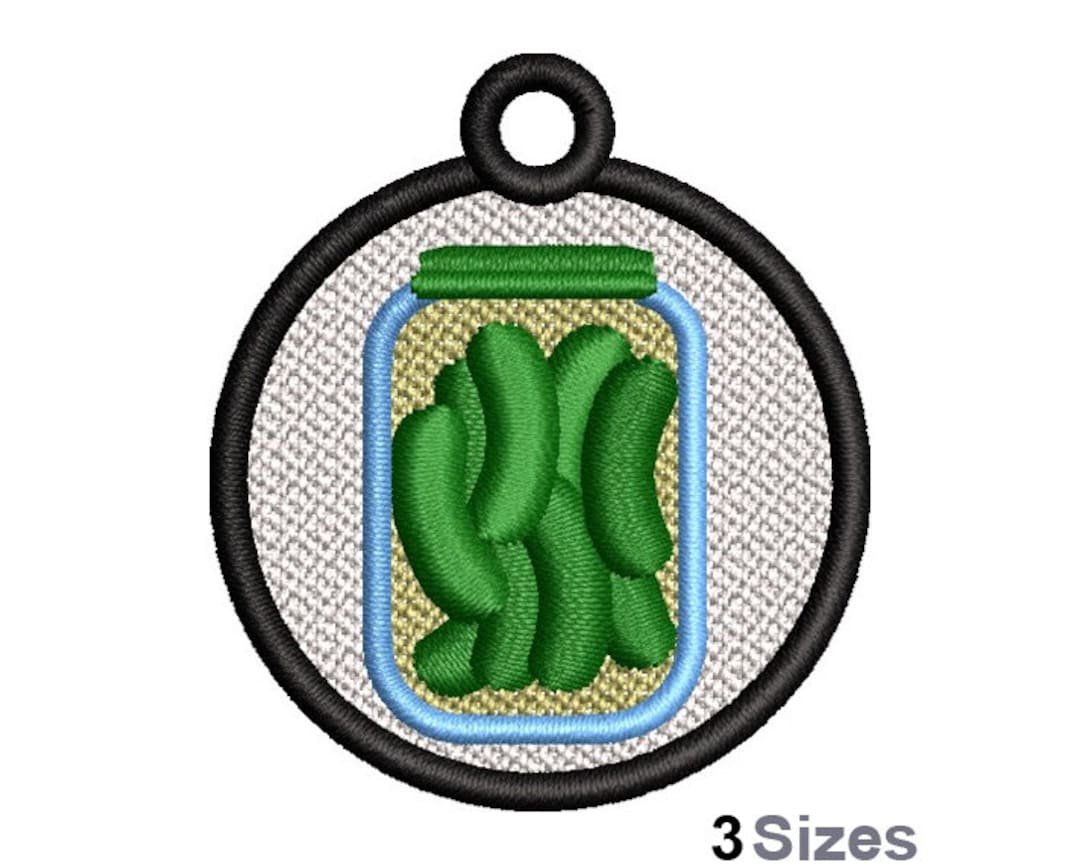 FSL Pickles Jar - Machine Embroidery Design - 3 Sizes, Freestanding Lace Earring Embroidery ...