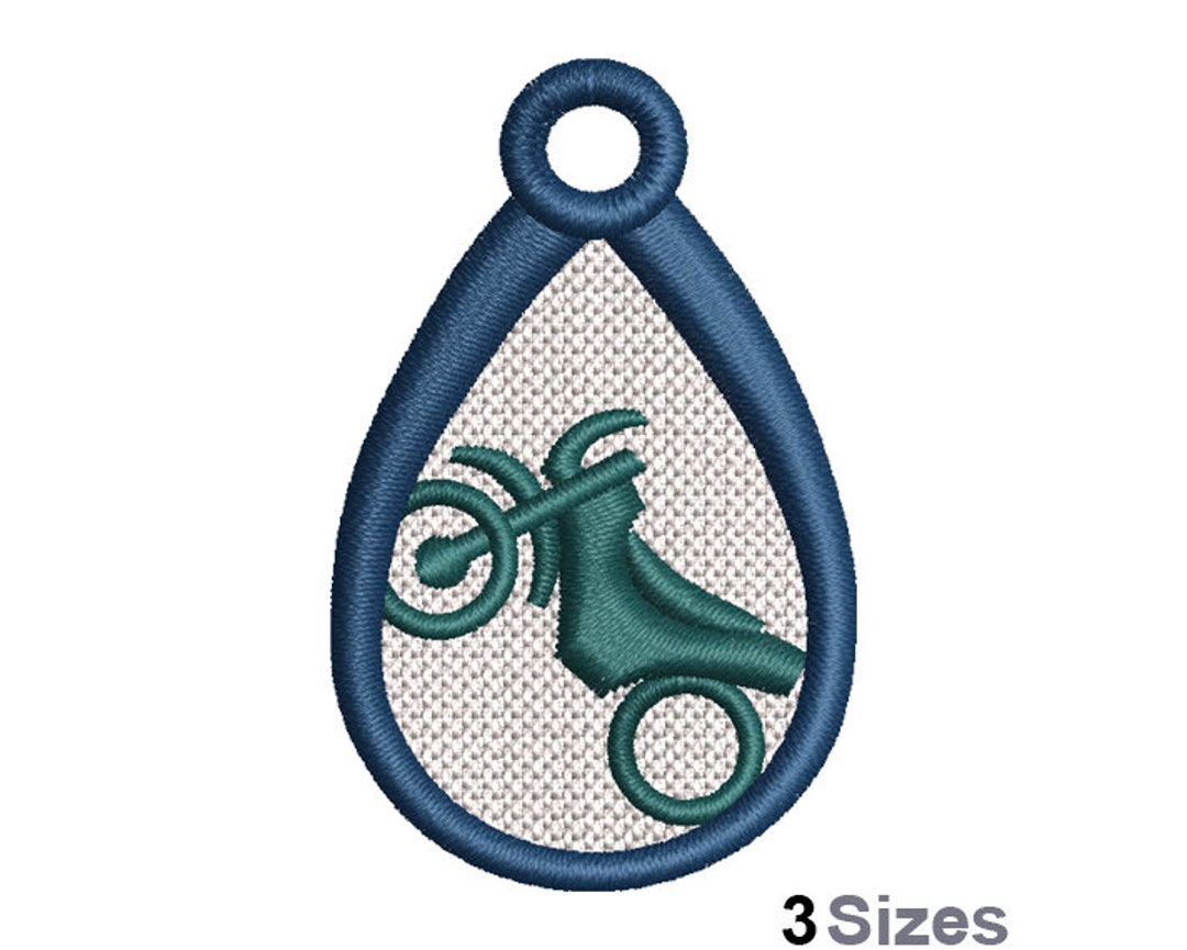 FSL Motorcycle Machine Embroidery Design 3 Sizes, Freestanding Lace ...