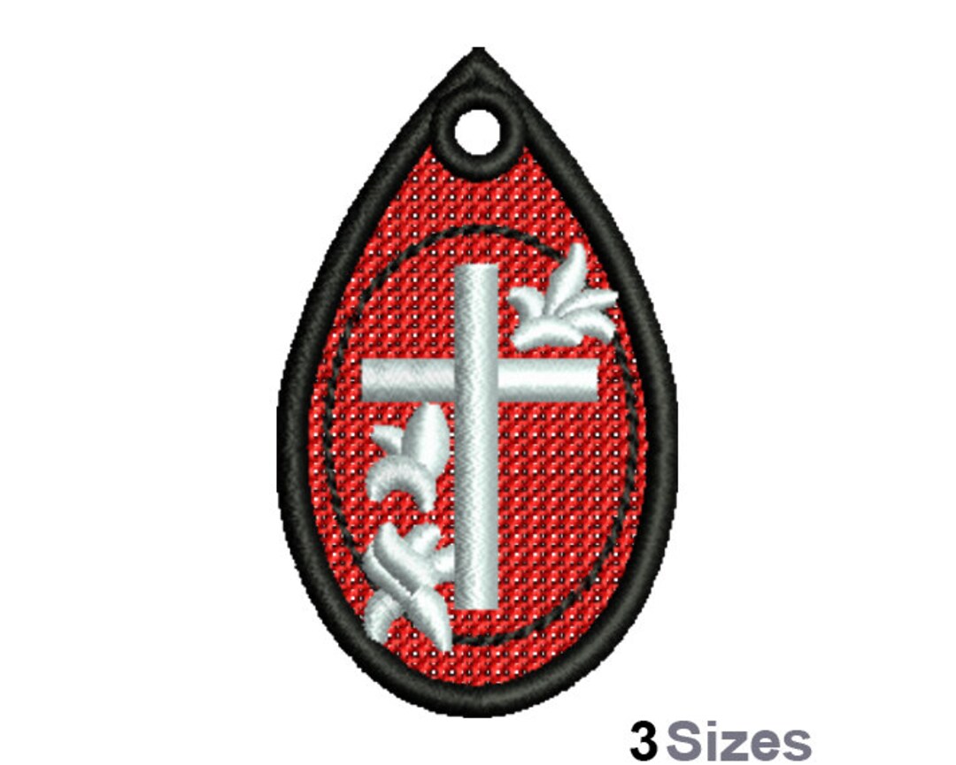 FSL Cross and Doves Machine Embroidery Design 3 Sizes, Freestanding ...
