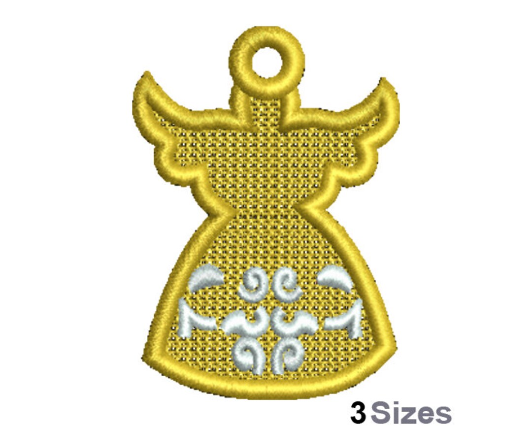 FSL Angel - Machine Embroidery Design - 3 Sizes, Freestanding Lace ...
