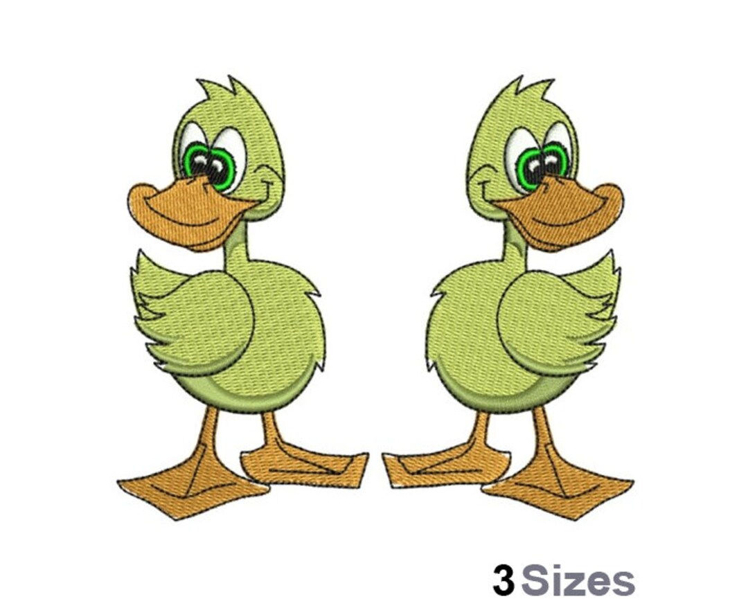 Cartoon Ducks - Machine Embroidery Design - 3 Sizes, Two Ducks ...