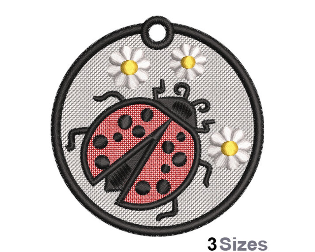 FSL Ladybug Machine Embroidery Design - 3 Sizes, Freestanding Lace ...