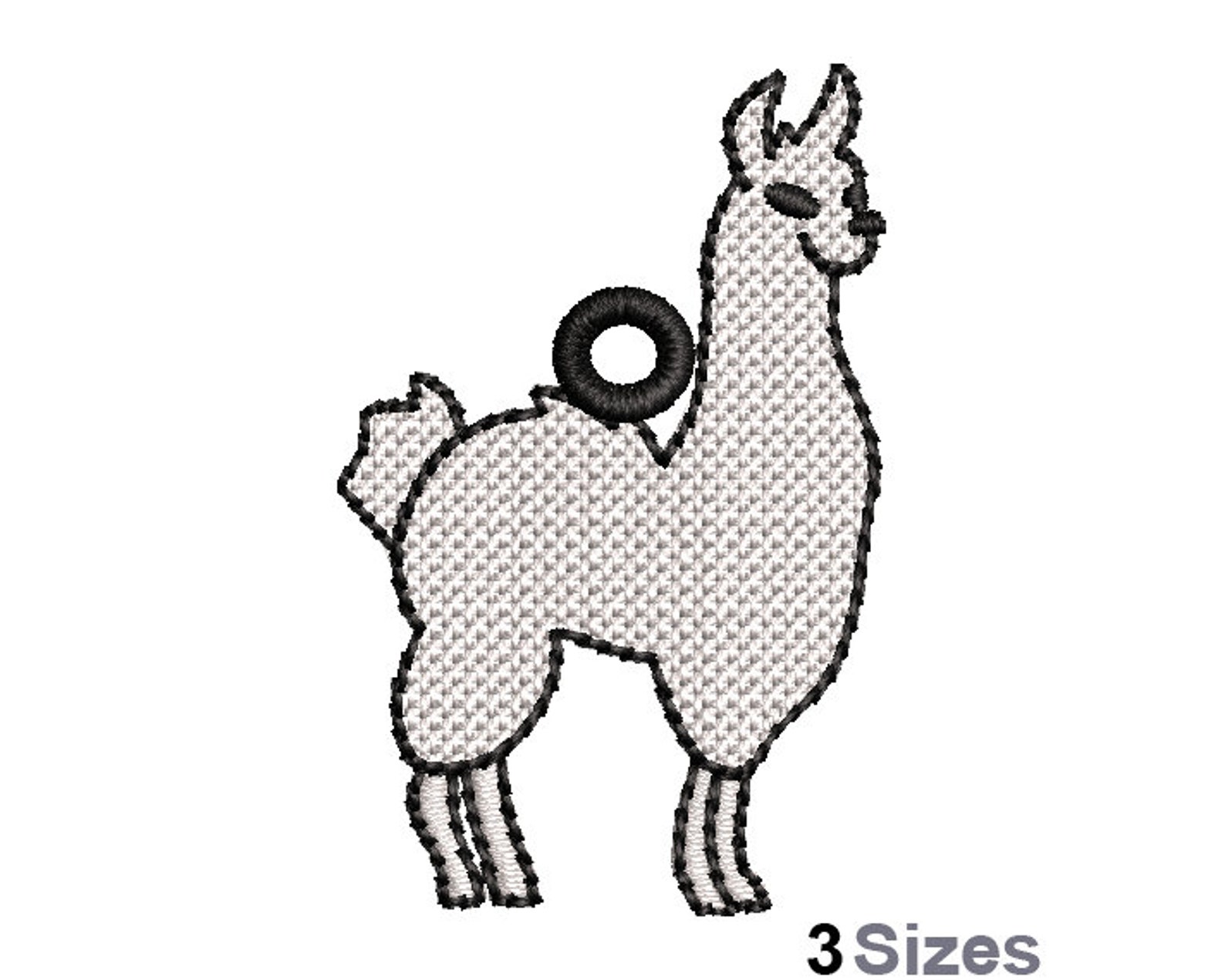 FSL Llama Machine Embroidery Design 3 Sizes, Freestanding Lace Earring ...