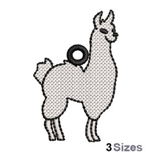 FSL Llama Machine Embroidery Design 3 Sizes, Freestanding Lace Earring ...