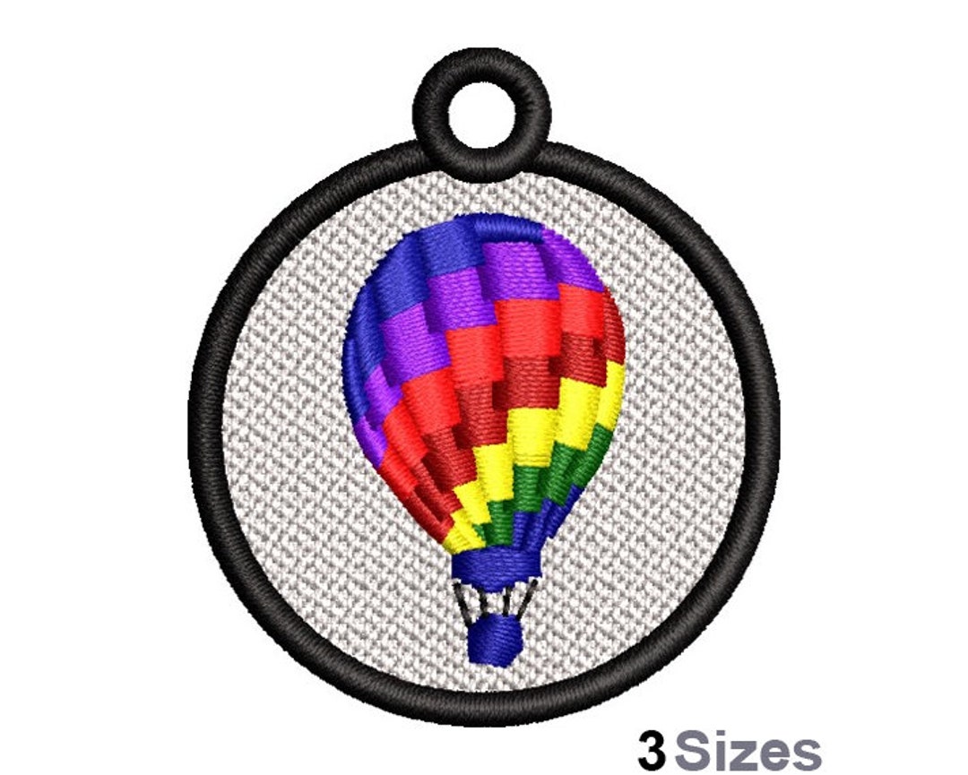 FSL Hot Air Balloon - Machine Embroidery Design - 3 Sizes, Freestanding ...