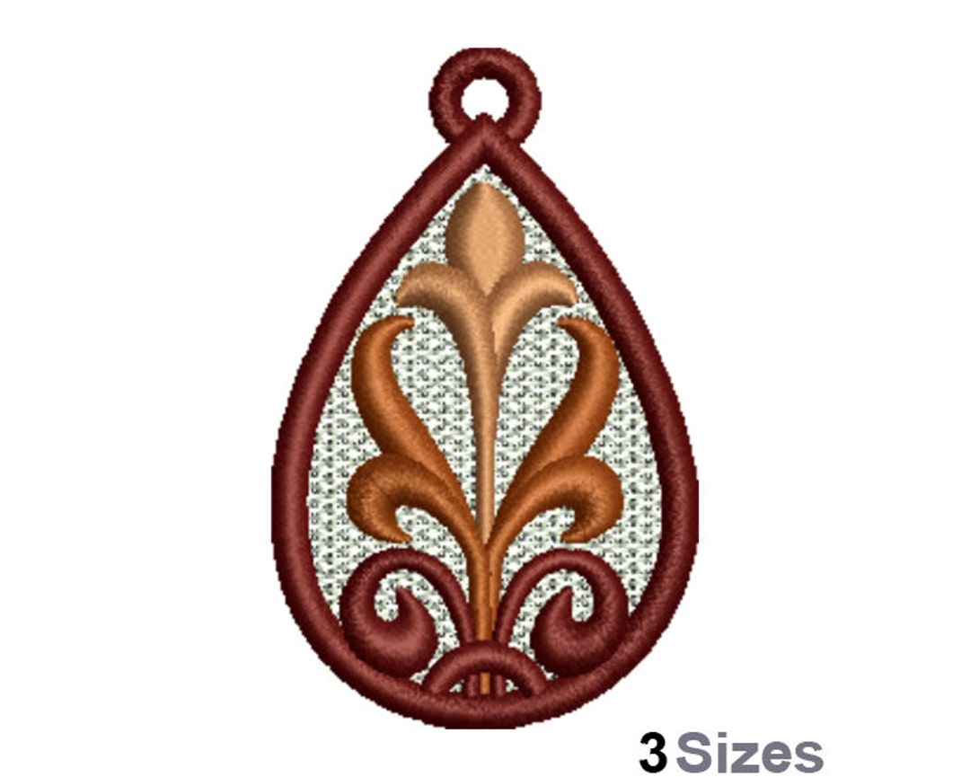 FSL Floral Decoration Machine Embroidery Design - 3 Sizes, Freestanding ...
